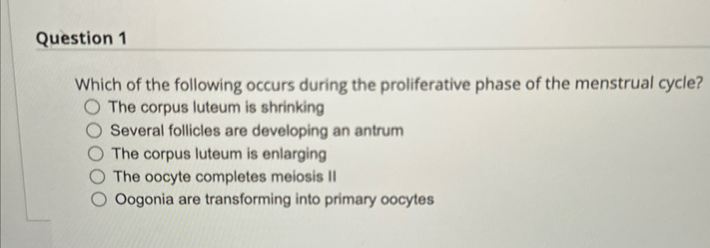 Solved Question 1Which of the following occurs during the | Chegg.com