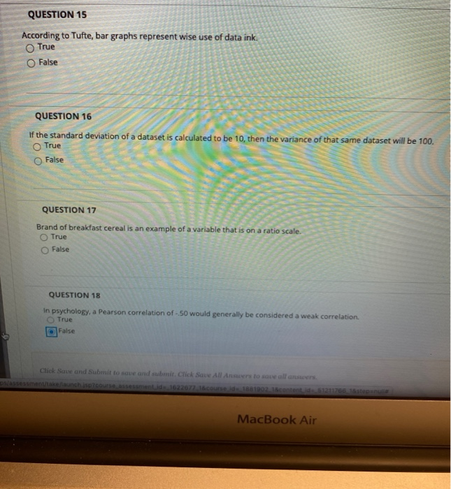 Solved QUESTION 15 According to Tufte, bar graphs represent | Chegg.com