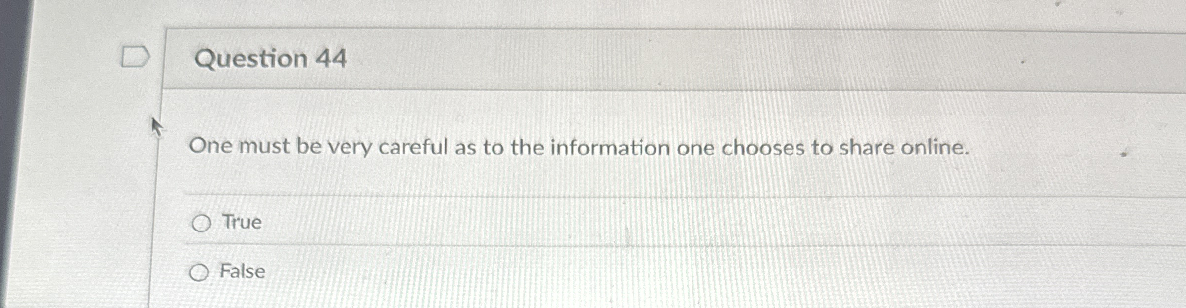 Solved Question 44One must be very careful as to the | Chegg.com