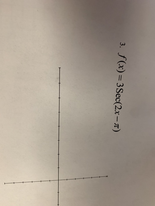 Solved 3. f(x) = 3Sec(2x - 1) | Chegg.com