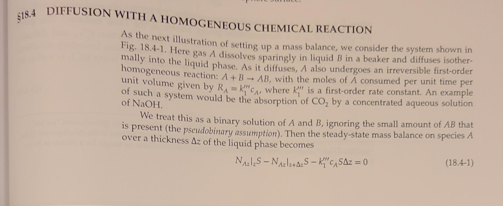 Solved 8B.4 Absorption with chemical reaction (a) Rework the | Chegg.com