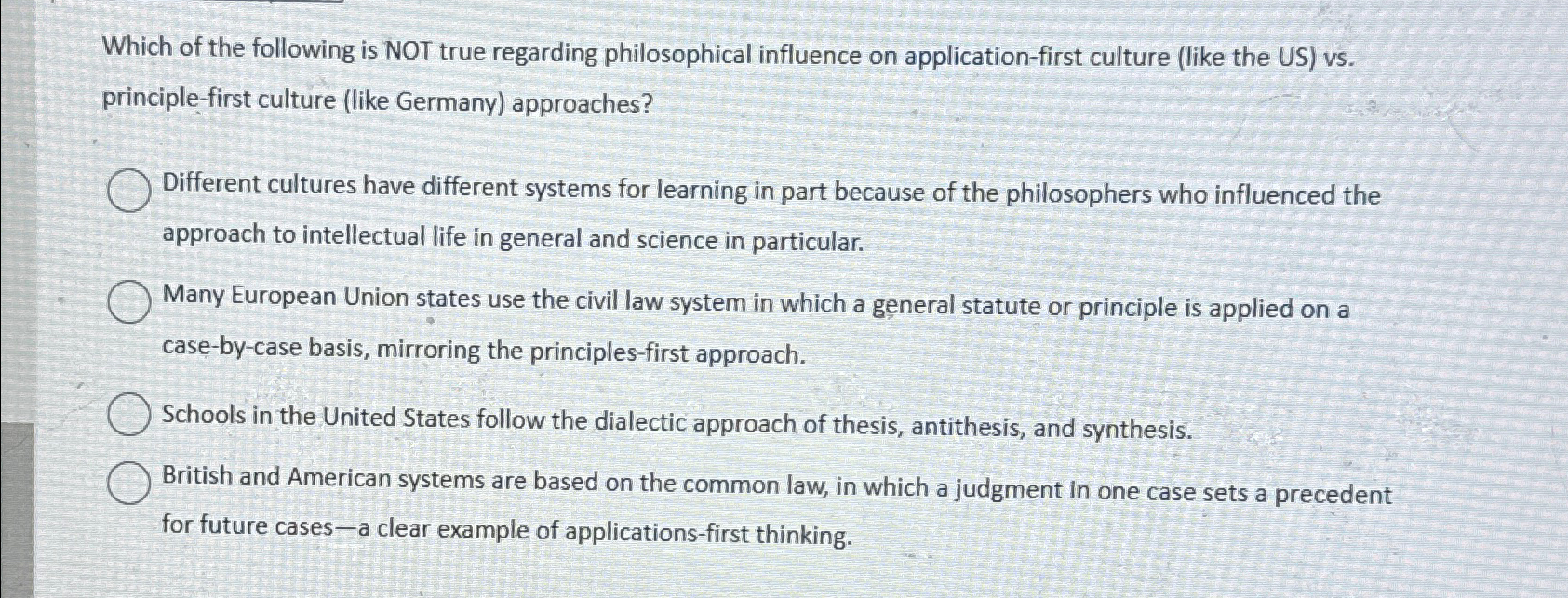 Solved Which of the following is NOT true regarding | Chegg.com