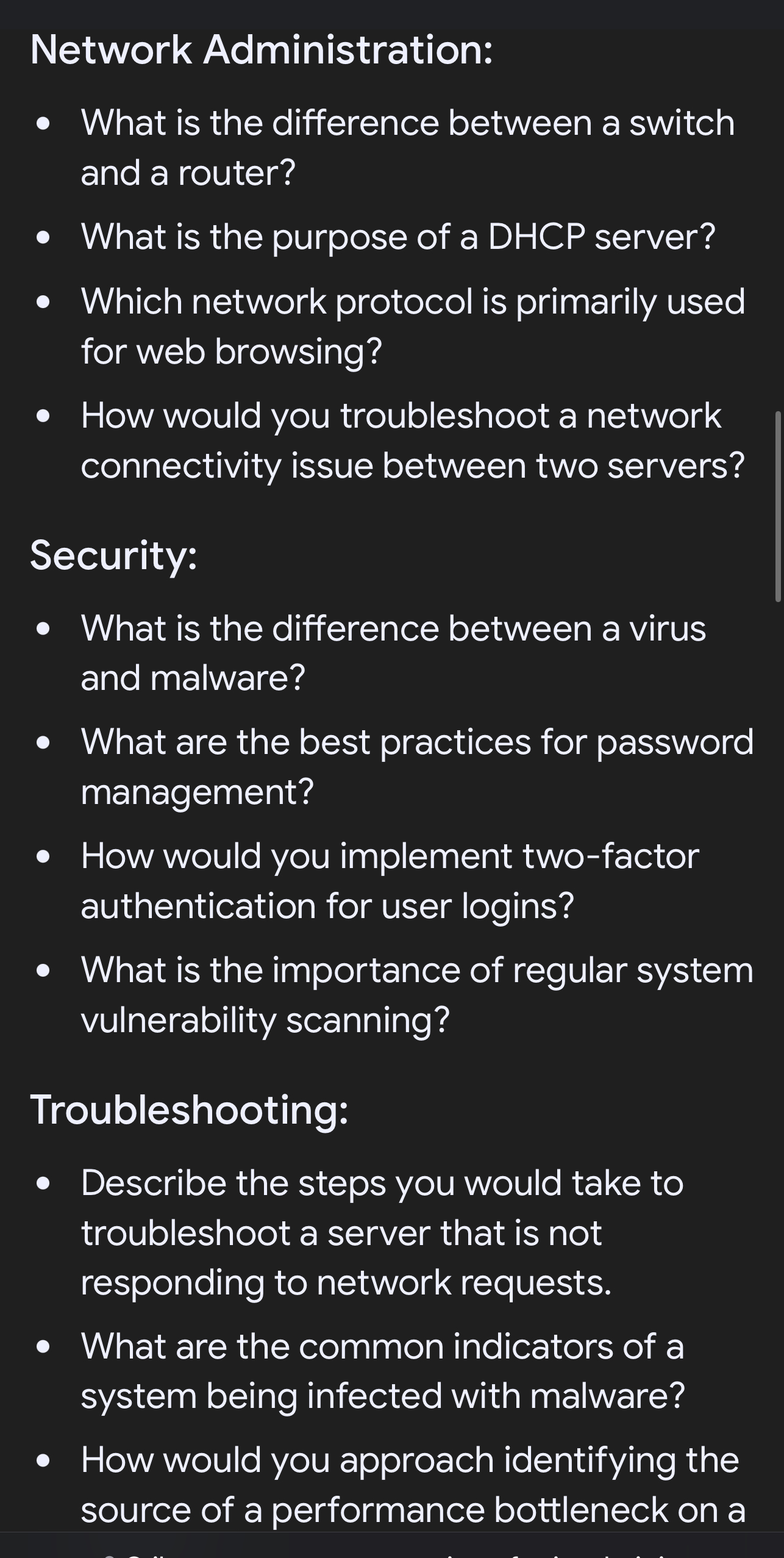 Network Administration:What is the difference between | Chegg.com