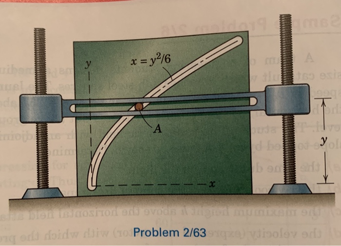 Solved 2/63 For a certain interval of motion the pin A is | Chegg.com