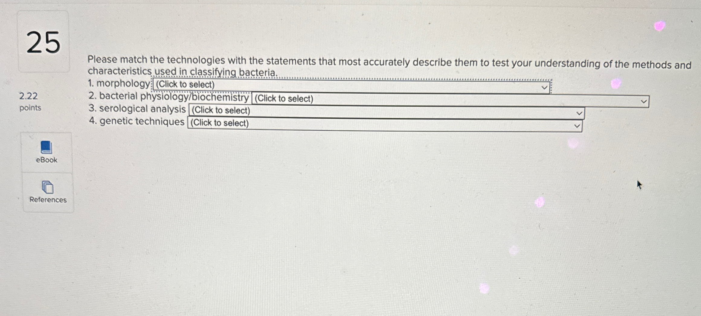 Solved 25Please match the technologies with the statements | Chegg.com
