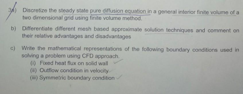 Solved 3) Discretize the steady state pure diffusion | Chegg.com