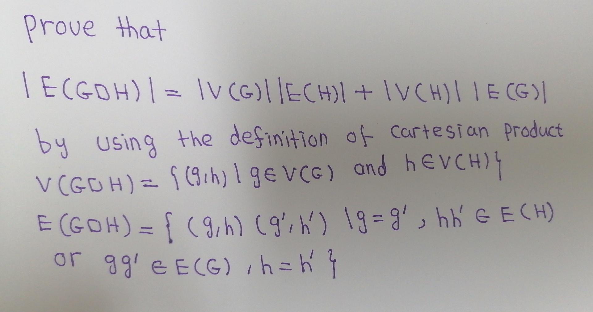 Solved prove that LECGOH)1= IV (G)ITECH) + IVCH)|| ECG)/ by | Chegg.com