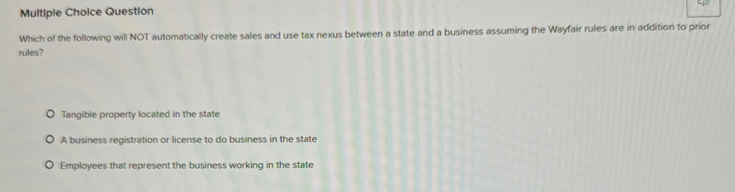 Solved Multiple Cholce QuestionWhich of the following will | Chegg.com