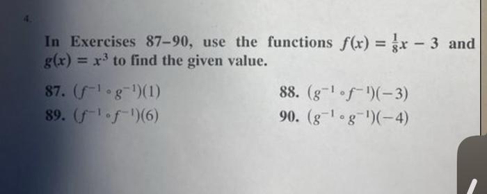 Solved In Exercises 87-90, use the functions f(x)=81x−3 and | Chegg.com