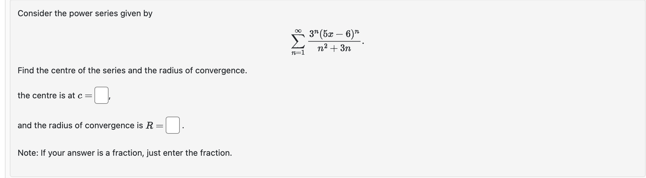 Consider the power series given | Chegg.com