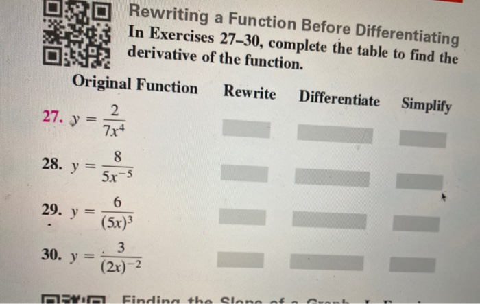 Solved Rewriting a Function Before Differentiating In | Chegg.com