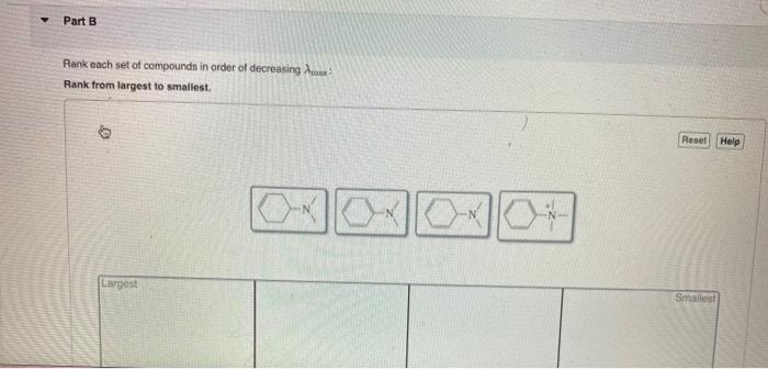 Solved Rank Each Set Of Compounds In Order Of Decreasing