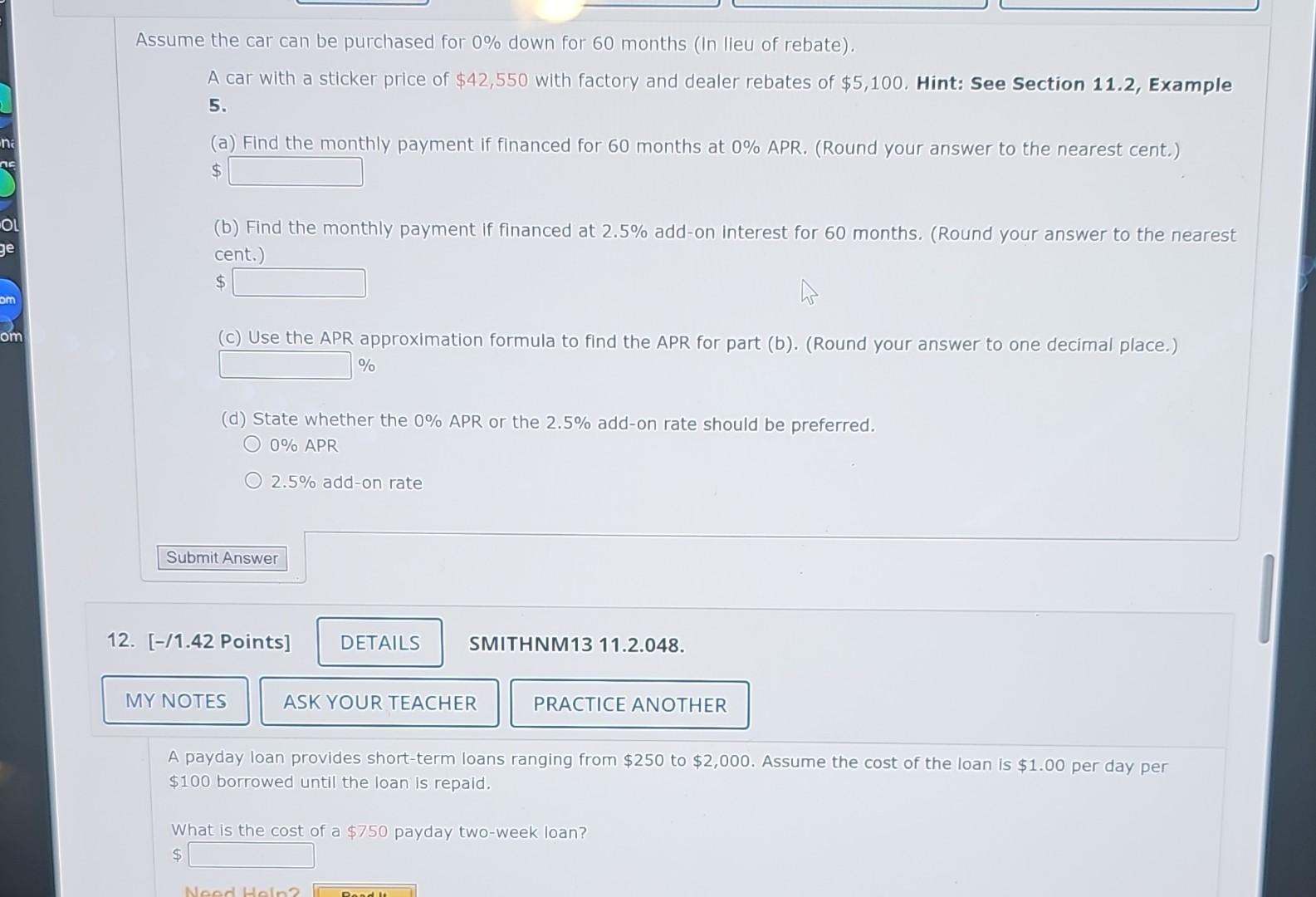 Solved A car dealer carries out the following calculations. | Chegg.com