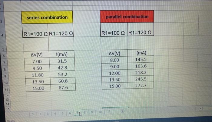 Solved 2 series combination parallel combination 3 4 R1=100 | Chegg.com
