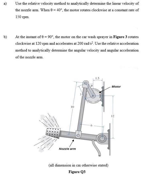 Solved a) Use the relative velocity method to analytically | Chegg.com