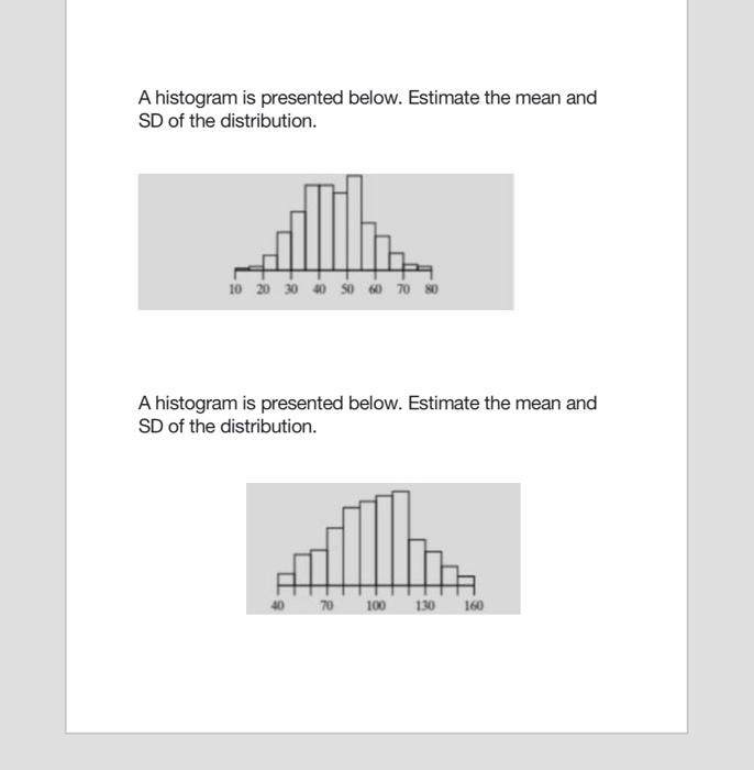 translation for both questions: A histogram is | Chegg.com