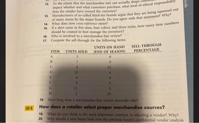 Solved please answer 12-20 if you cannot answer all or most | Chegg.com