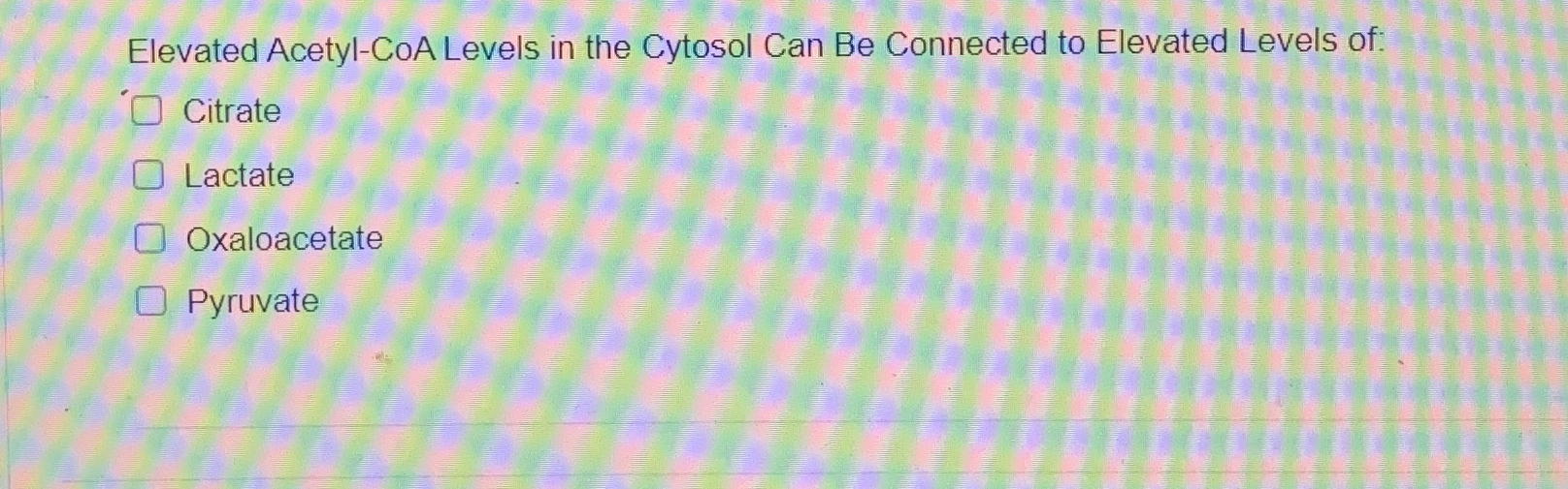 Solved Elevated Acetyl-CoA Levels in the Cytosol Can Be | Chegg.com