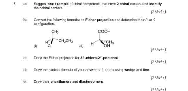 Solved (a) Suggest one example of chiral compounds that have | Chegg.com