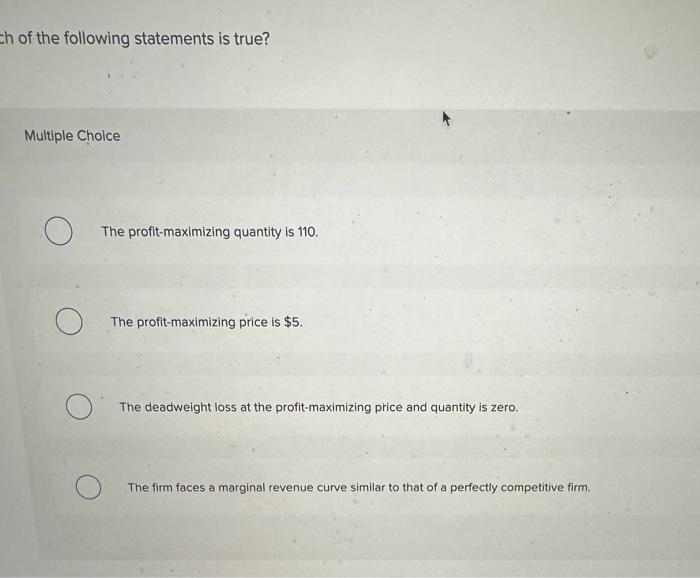 Solved ch of the following statements is true? Multiple | Chegg.com
