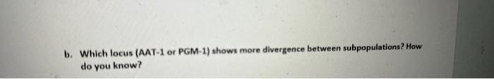 Solved The fixation index (FST) is a measure of population | Chegg.com