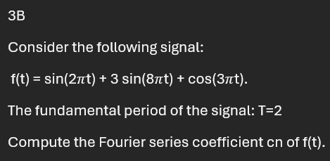 Solved 3BConsider the following | Chegg.com