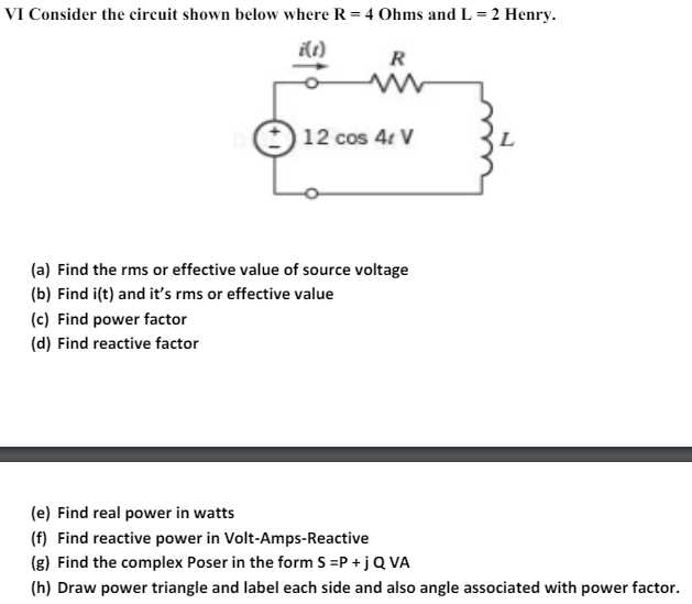 Solved Consider the circuit shown below where R=4 ﻿Ohms and | Chegg.com