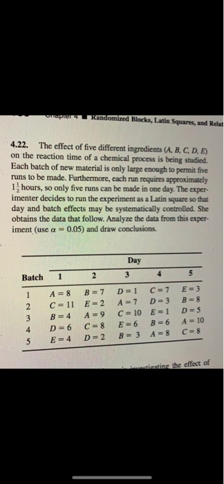 Solved ca n Randomized Blocks, Latin Squares, and Relat | Chegg.com