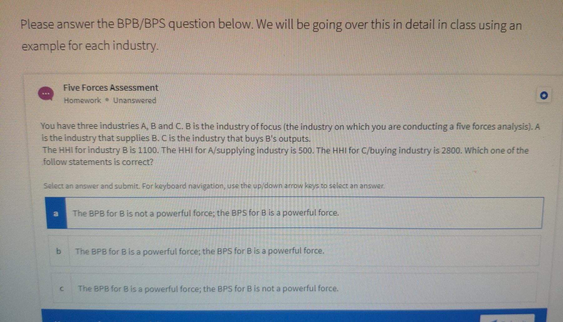 Solved Please answer the BPB/BPS question below. We will be | Chegg.com