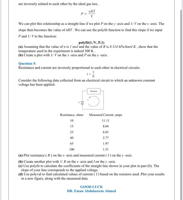 Solved use matlab and show me code step by step as photo | Chegg.com