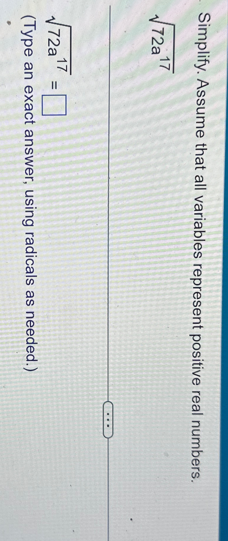Solved Simplify. Assume that all variables represent | Chegg.com