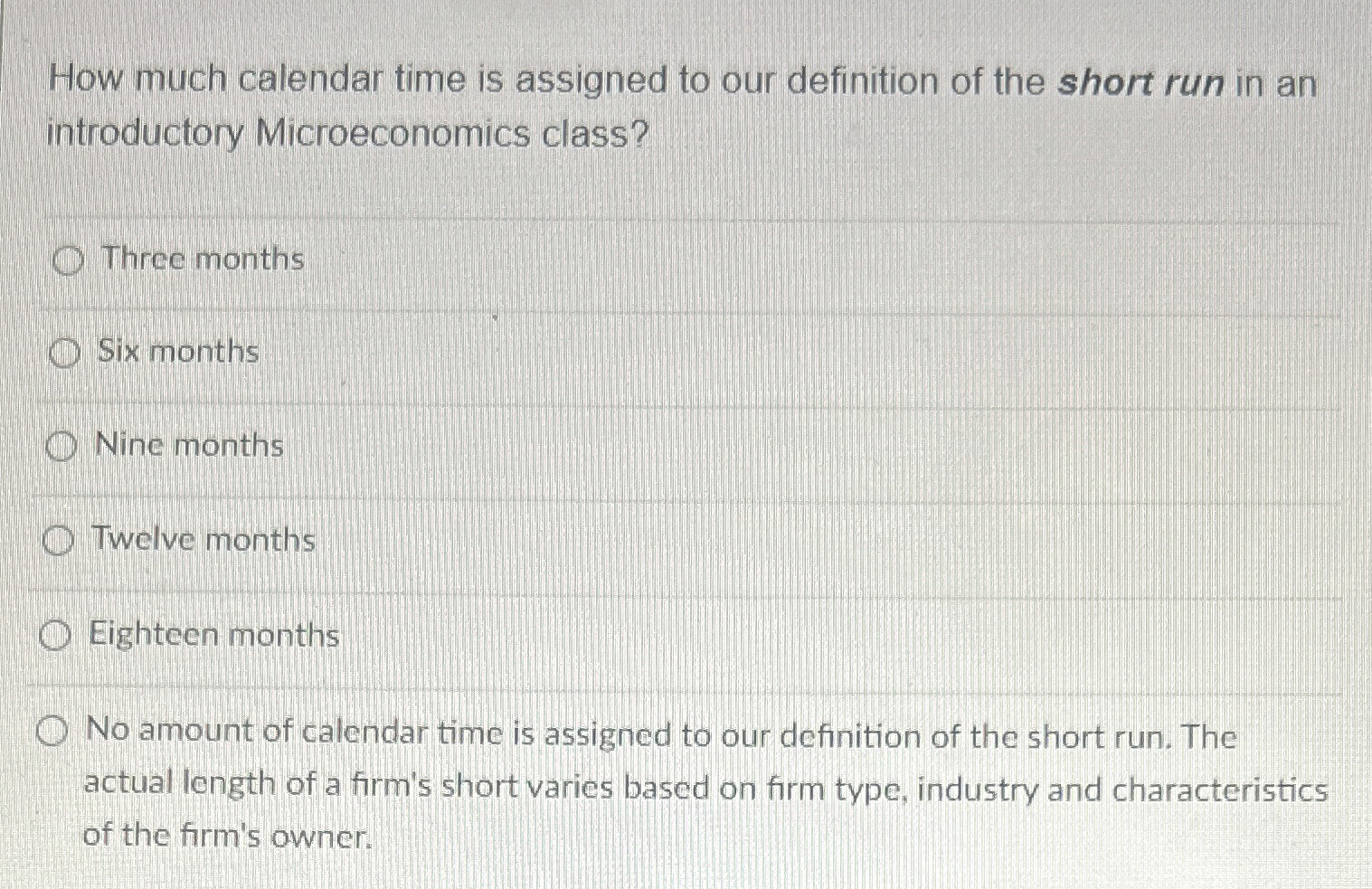 Solved How much calendar time is assigned to our definition | Chegg.com