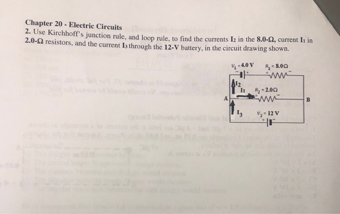 Solved Chapter 20 - Electric Circuits 2. Use Kirchhoff's | Chegg.com