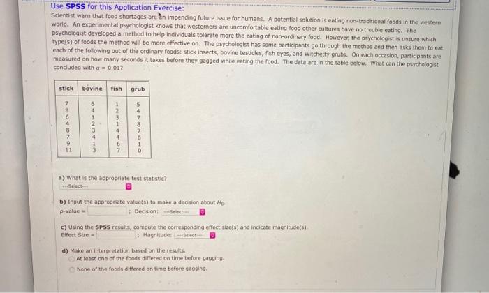 Solved Use SPSS for this Application Exercise Scientist warn | Chegg.com