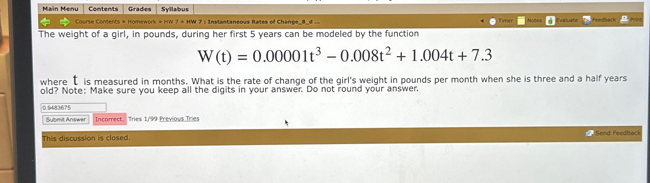 Solved \table[[Main Menu,Contents,Grades,Syllabus]]Course | Chegg.com