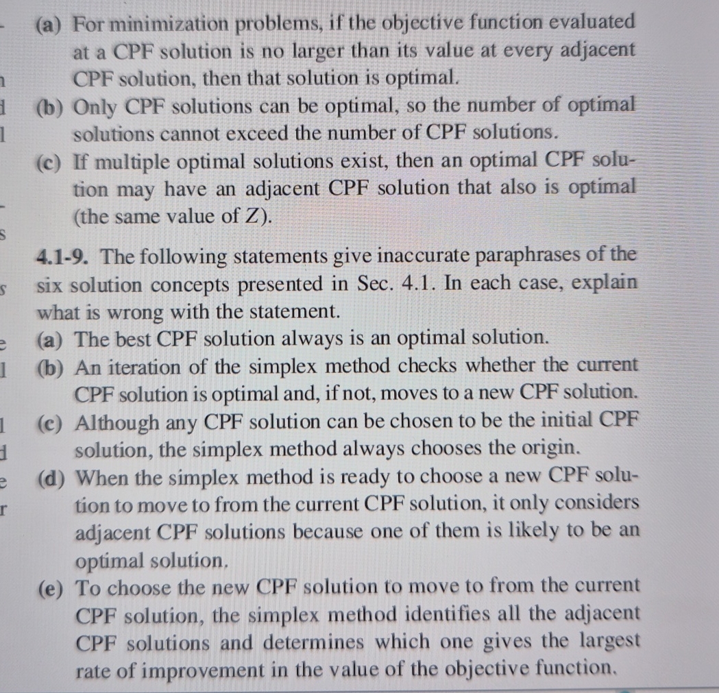 Solved (a) ﻿For minimization problems, if the objective | Chegg.com