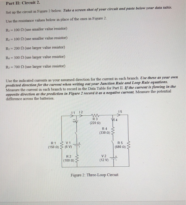 Solved Part II: Circuit 2. Set up the circuit in Figure 2 | Chegg.com