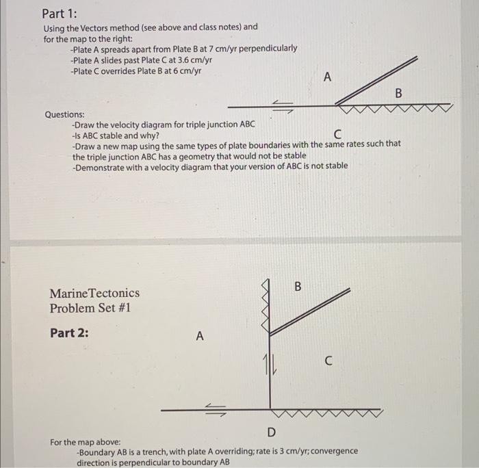 Part 1: Using the Vectors method (see above and class | Chegg.com