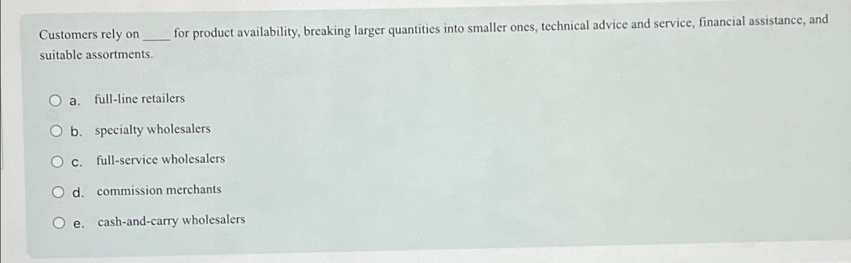Solved Customers rely on for product availability, breaking | Chegg.com