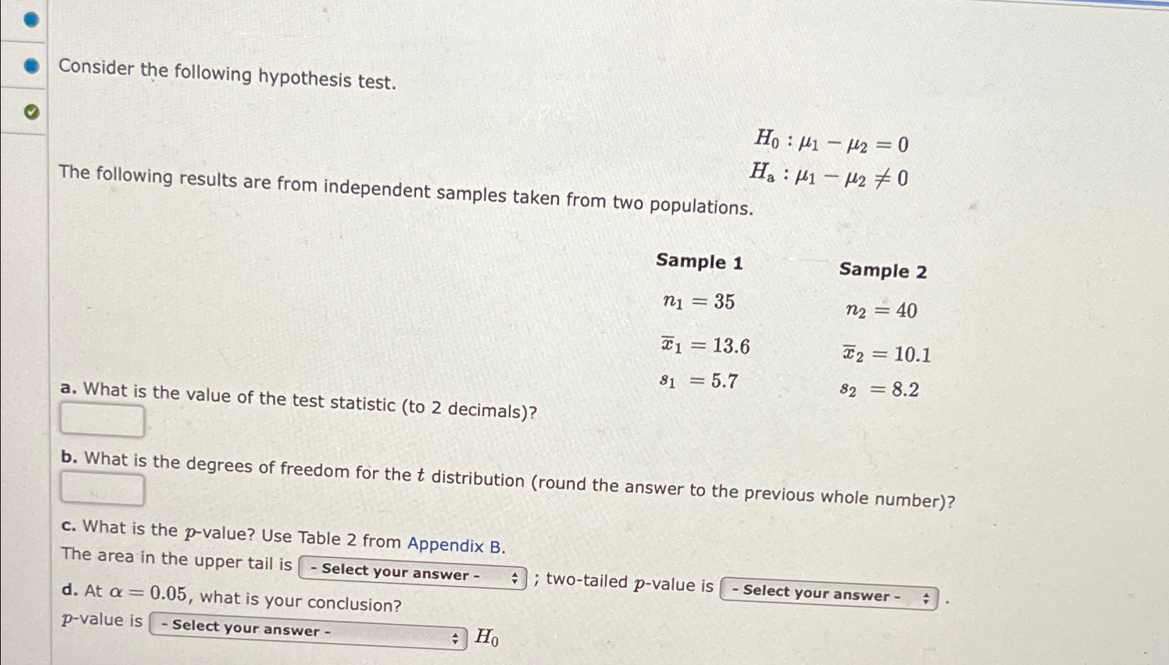 Solved Consider the following hypothesis | Chegg.com