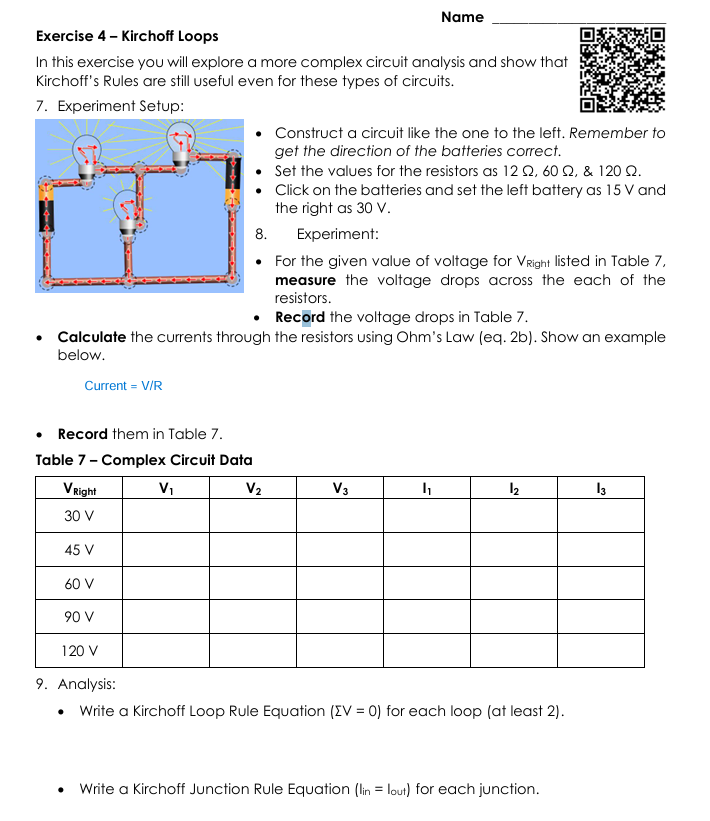 Solved I was able to set up the circuit for the experiment, | Chegg.com