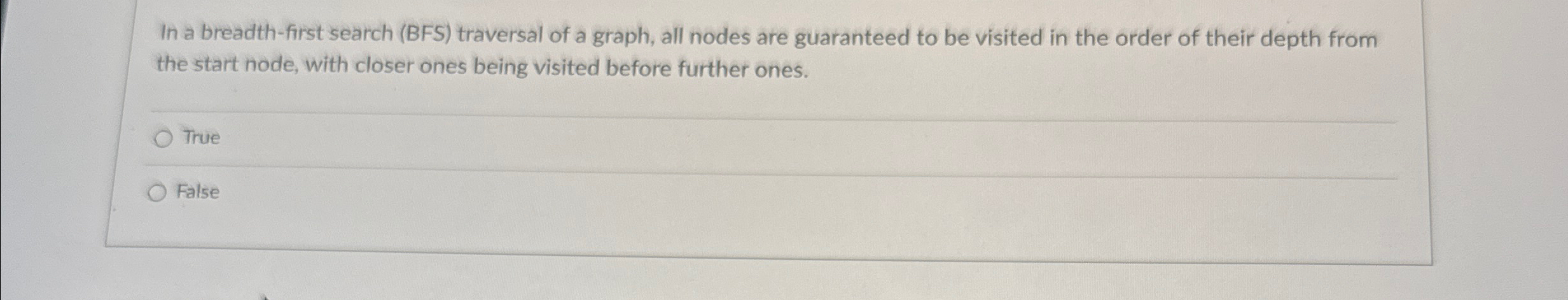 Solved In a breadth-first search (BFS) ﻿traversal of a | Chegg.com