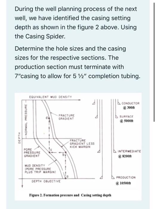 Solved During the well planning process of the next well, we | Chegg.com