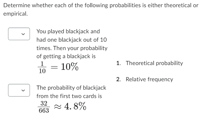 Solved Determine whether each of the following probabilities | Chegg.com