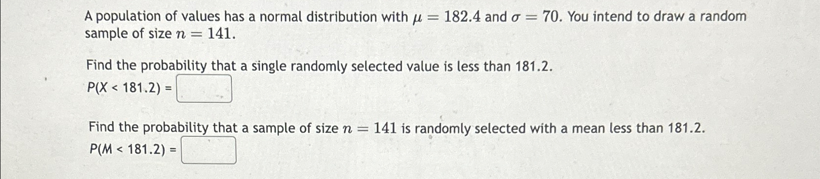 A population of values has a normal distribution with | Chegg.com