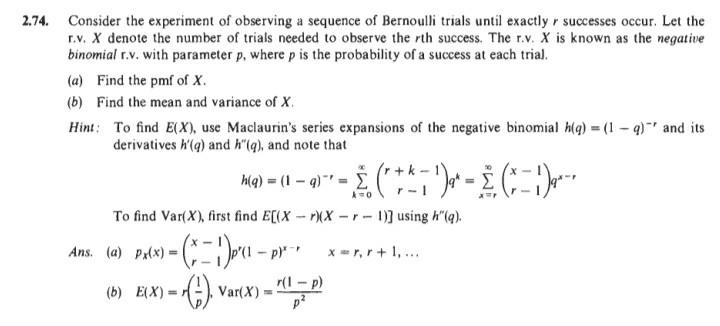 Solved 4. Consider the experiment of observing a sequence of | Chegg.com