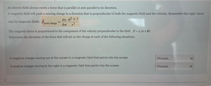 Solved An electric field always exerts a force that is | Chegg.com