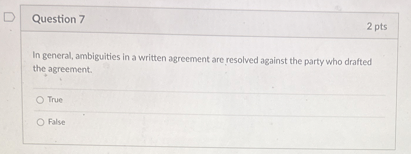 Solved Question 72 ﻿ptsIn general, ambiguities in a written | Chegg.com