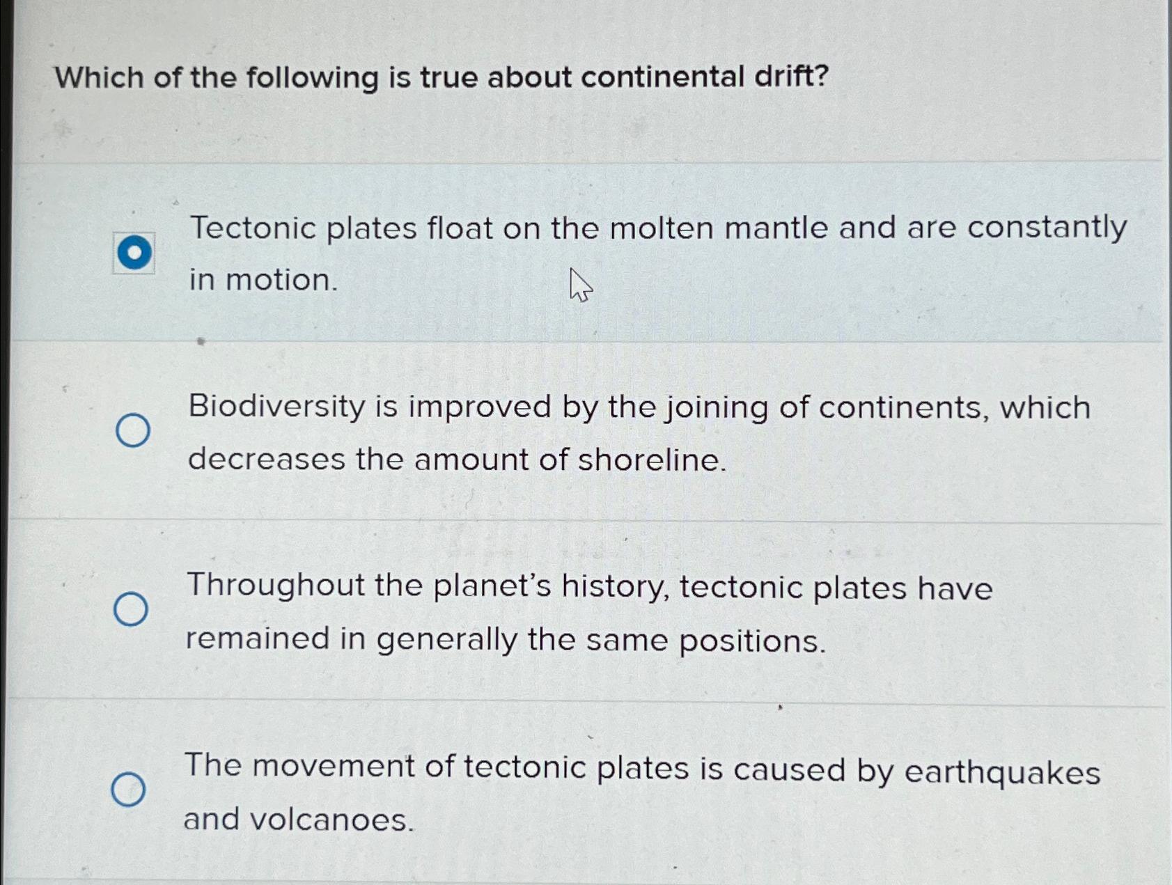 Solved Which of the following is true about continental | Chegg.com