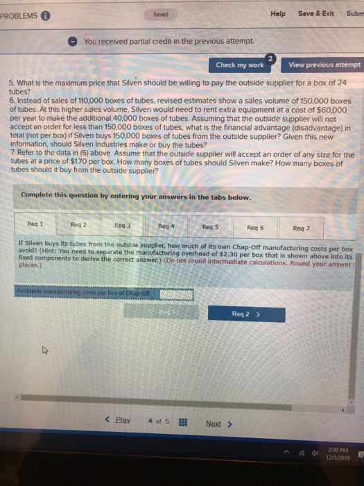 Solved 2 PROBLEMS Help Save & Exit Submi You received | Chegg.com